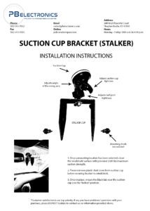 Stalker Suction Cup Antenna Bracket #SC-S-U - PB Electronics