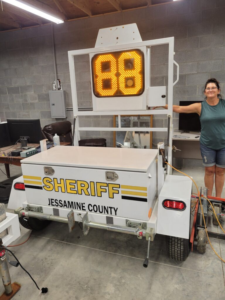 Traffic Speed Trailer, Giant Speed Sign - PB Electronics