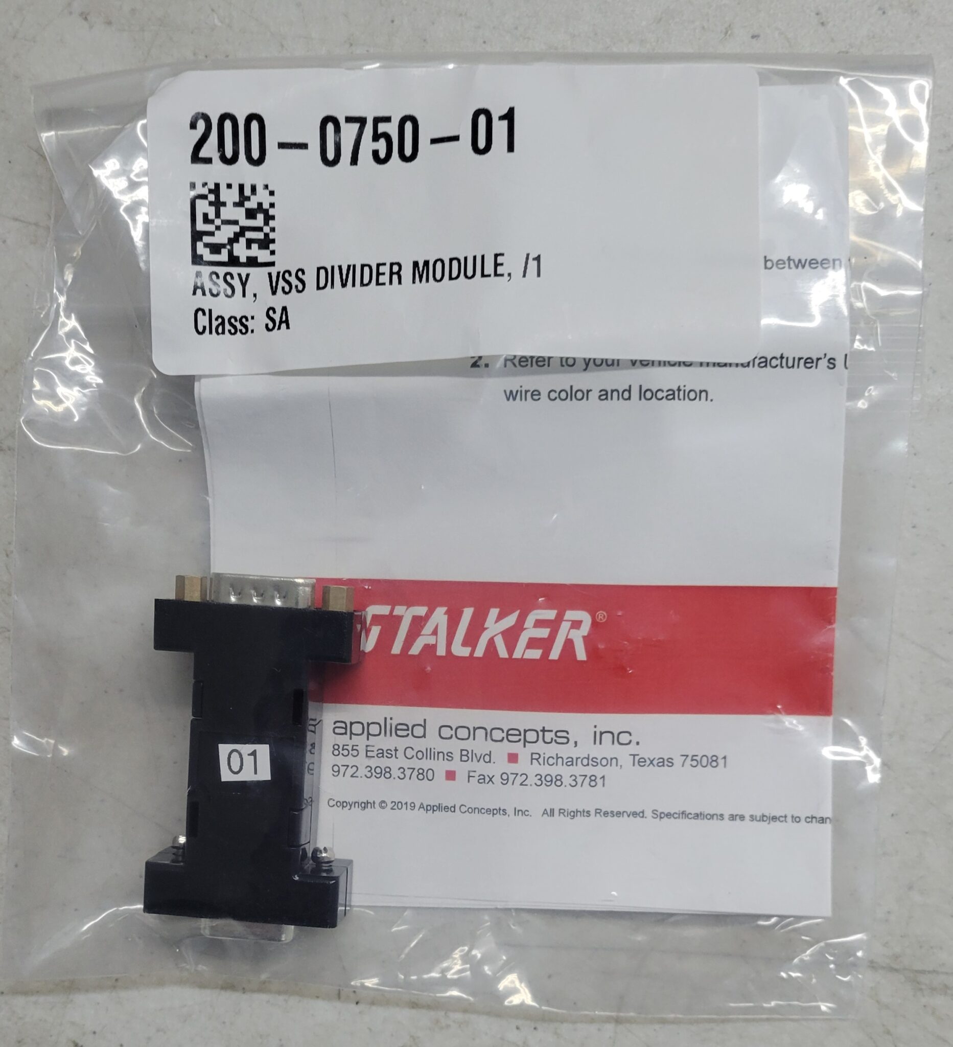 Stalker VSS DIVIDER Module /1 200-0750-01 - PB Electronics